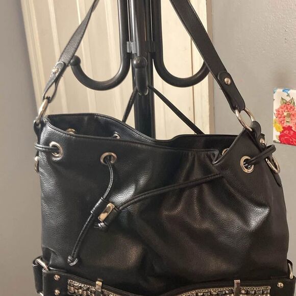 Cato | Bags | Cato Black Handbag With Rhinestone And Embellishments ...